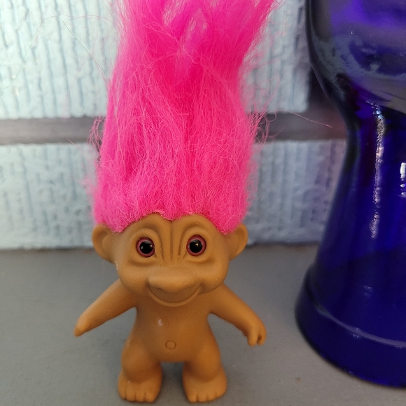 Vintage | Toys | Troll Doll Pink Hair And Eyes | Poshmark